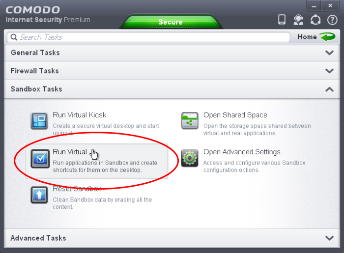 Run An Application In A Sandbox, Sandbox Computer Security | Internet Security v6.3